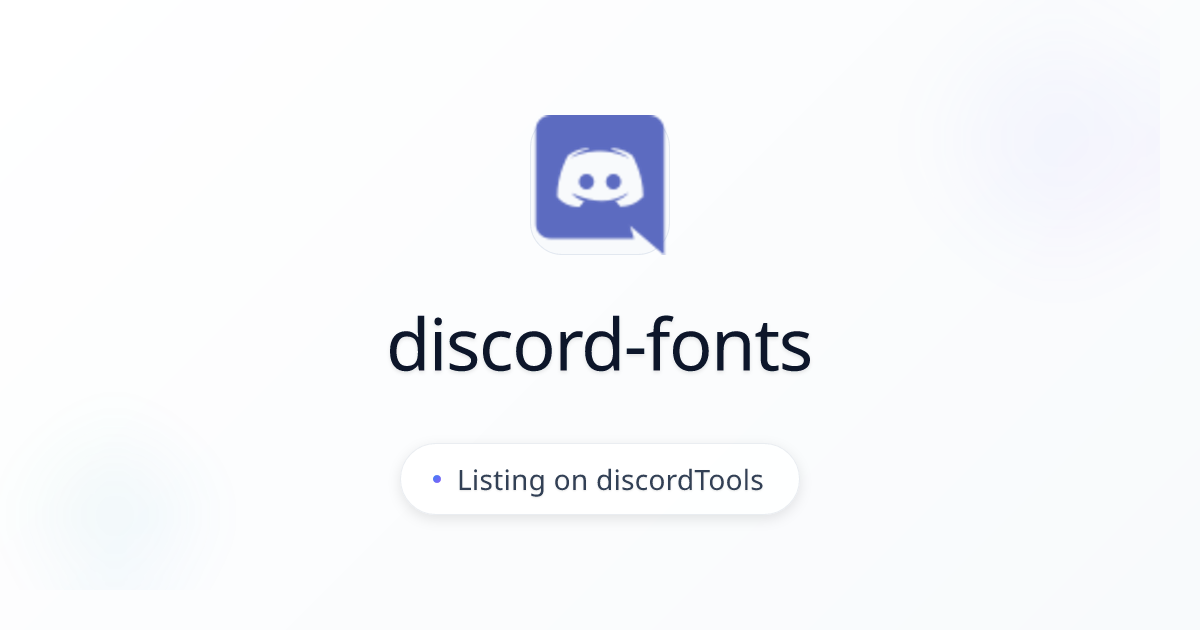 discord-fonts | discordTools